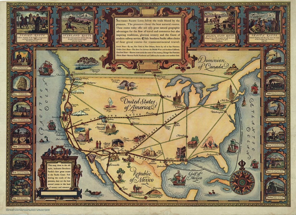 Southern Pacific Lines follow the trails blazed by the pioneers | La ...